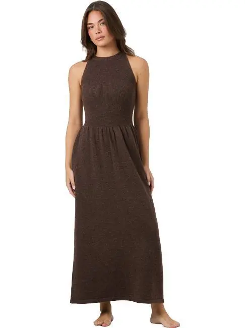 BY TESS COLLECTION Rowyn Knit Maxi Dress - Brown