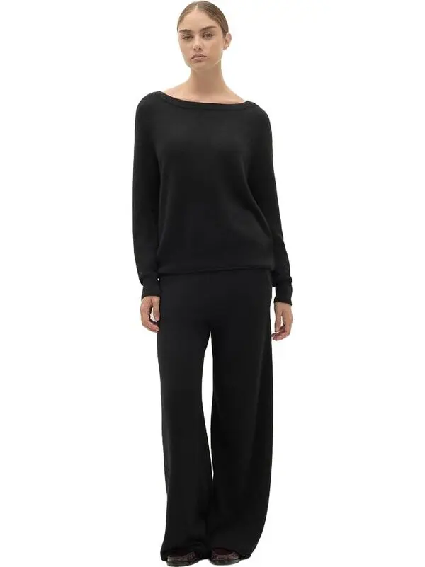 Naked Cashmere Azalea Cashmere Boatneck Sweater - Black