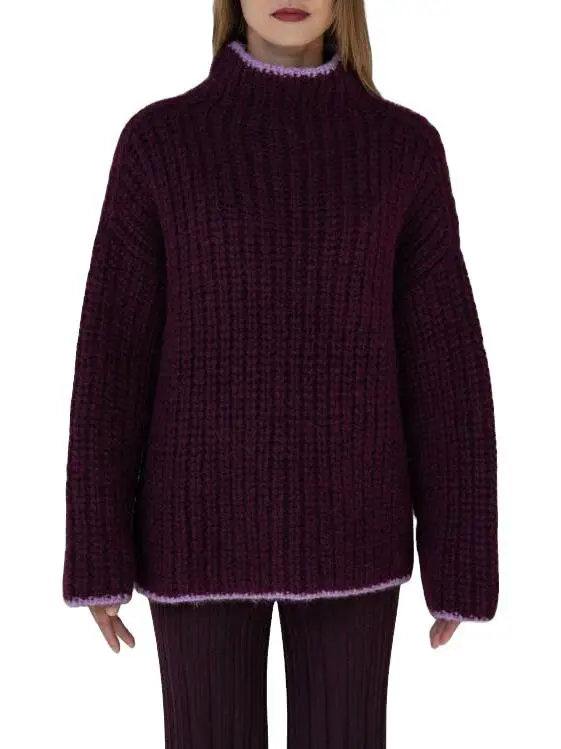 SSKEIN Sylvie Handknit Pullover - Aubergine