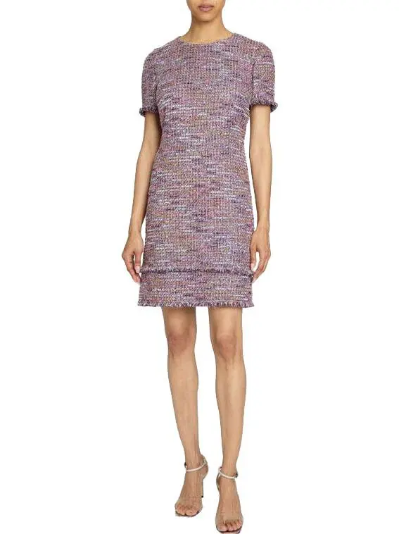 Santorelli Melania Tweed Shift Dress - Dusty Lilac