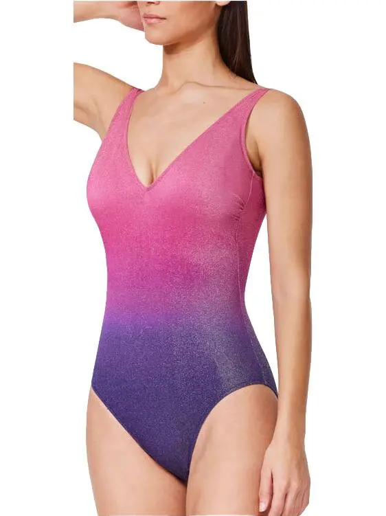 GOTTEX Dream Ombre V Neck One Piece - Multi-pink