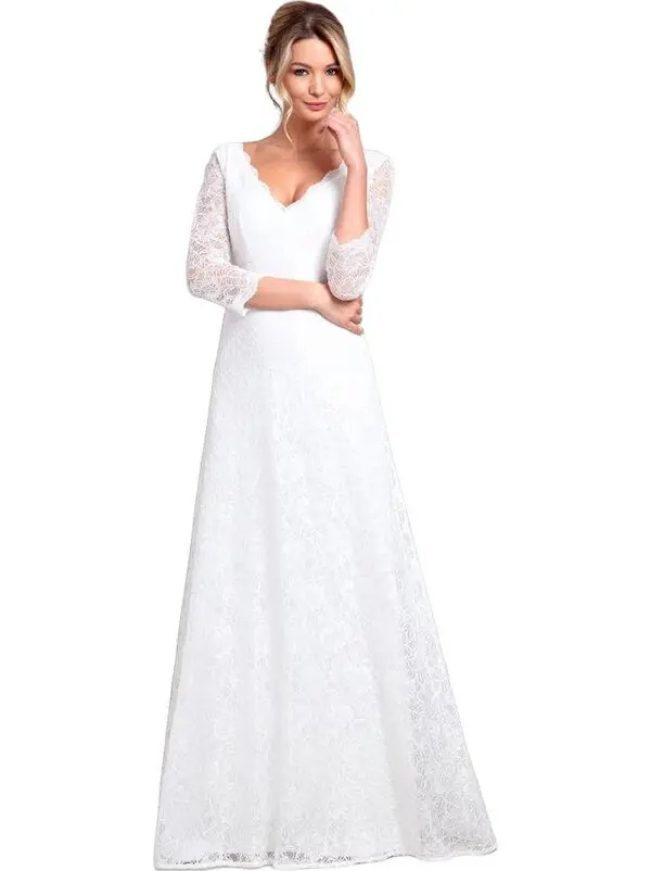 ALIE STREET LONDON Anya Lace Bridal Gown - Ivory