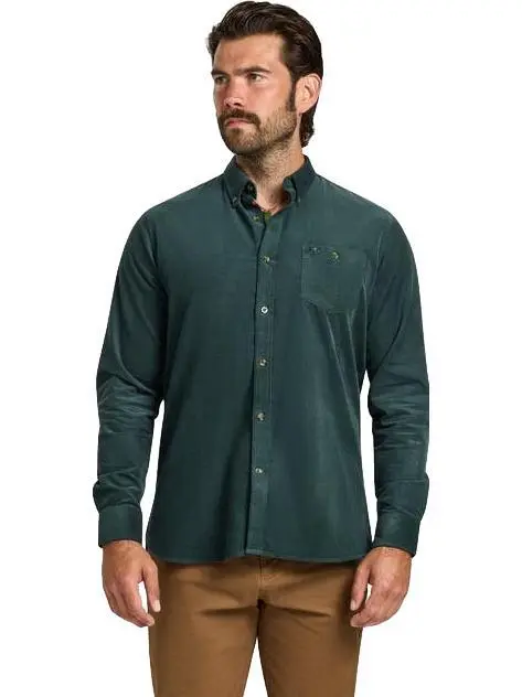 RAGING BULL Long Sleeve Soft Needle Corduroy Shirt - Forest
