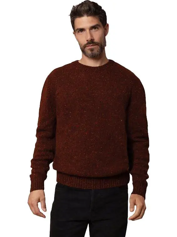 CELTIC & CO. Crew Neck Donegal Wool Sweater - Ember