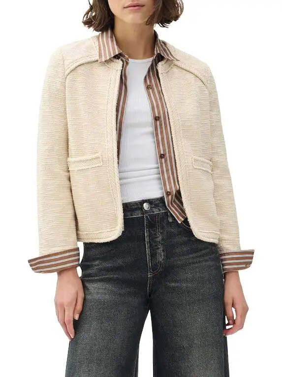 Rag & Bone Clarice Cotton Blend Jacket - Cream