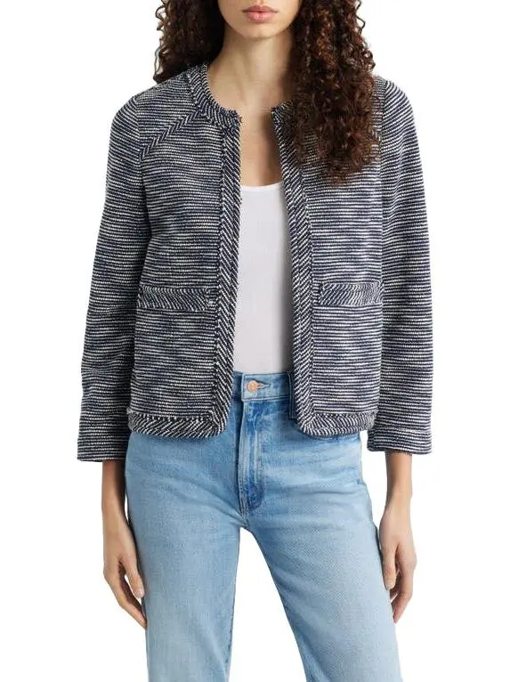 Rag & Bone Clarice Cotton Blend Jacket - Navy