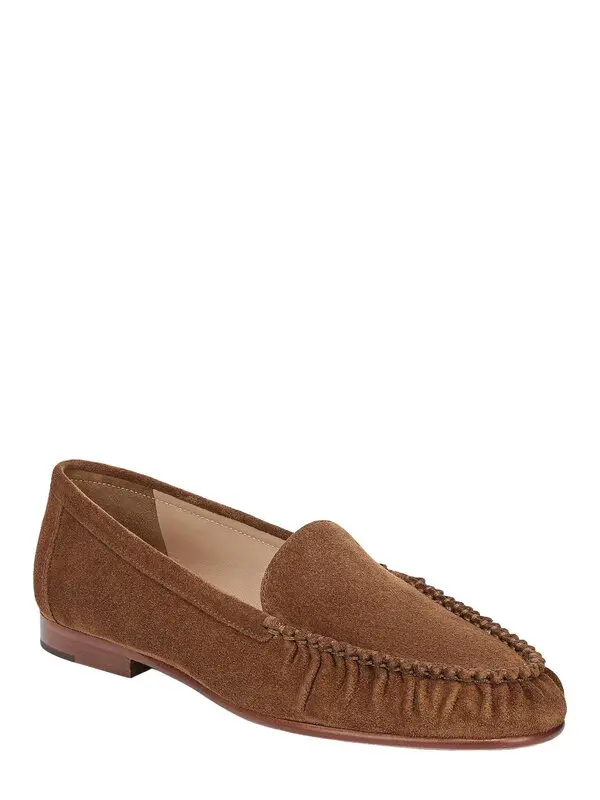 Veronica Beard Prilla Suede Loafer - Chestnut