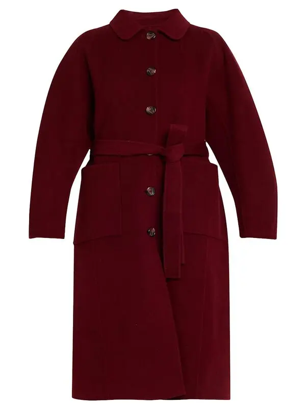 Ulla Johnson Lisbeth Long Wool-blend Coat - Claret