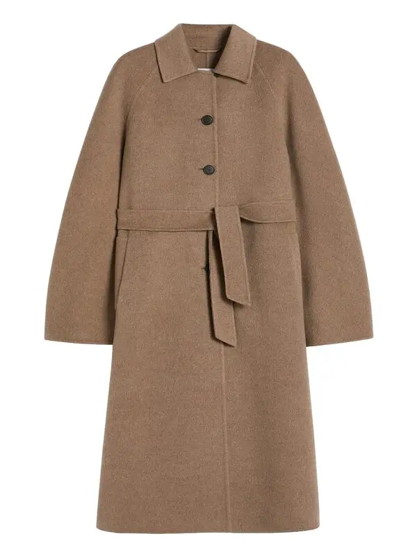 Max Mara Centro Belted Cashmere Coat - Hazelnut B