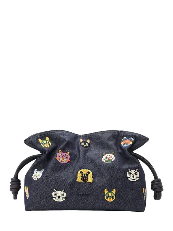 Loewe X Louis Wain Flamenco Clutch Bag - Blue