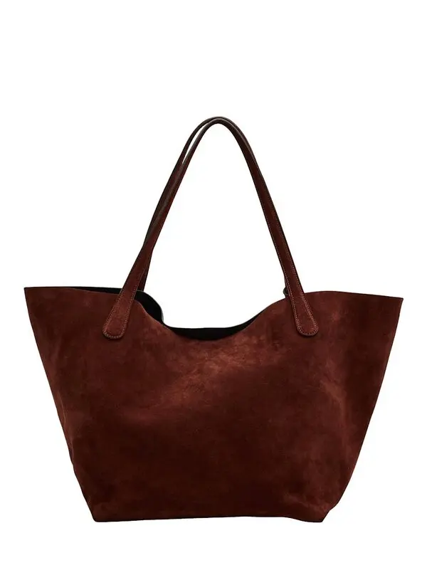 MANSUR GAVRIEL Everyday Soft Suede Tote Bag - Chocolate