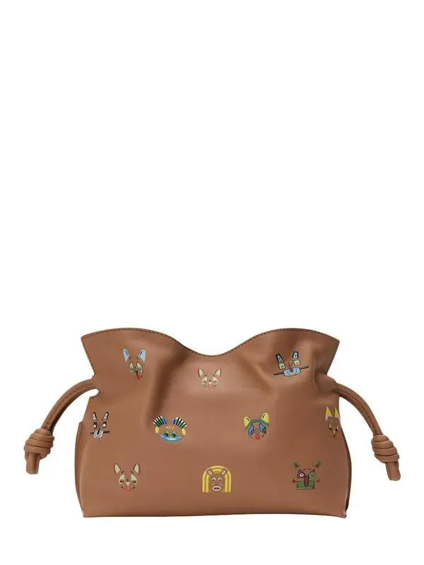 Loewe X Louis Wain Flamenco Clutch Bag - Mocha