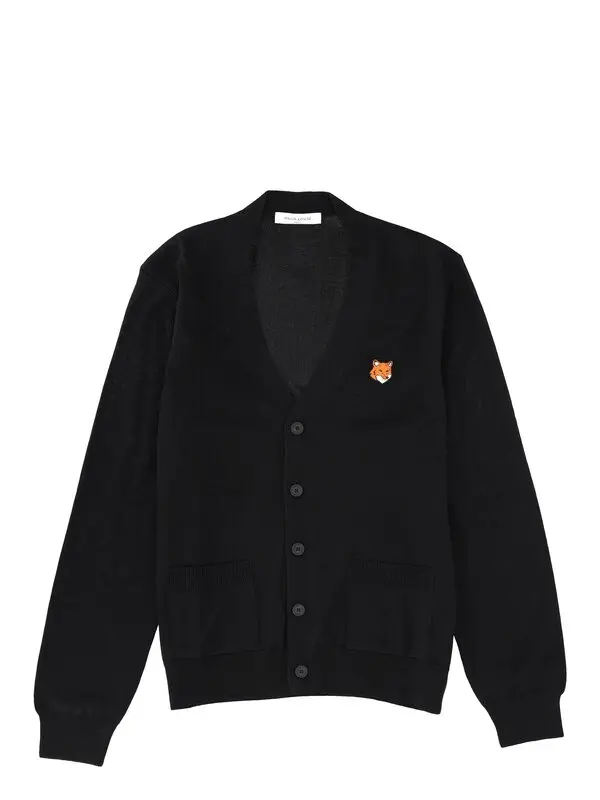 Maison Kitsuné Fox Head Cardigan - Black