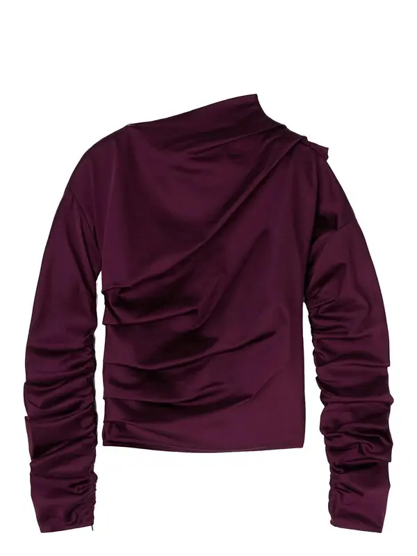 GANNI Arriculated Top - Bordeaux