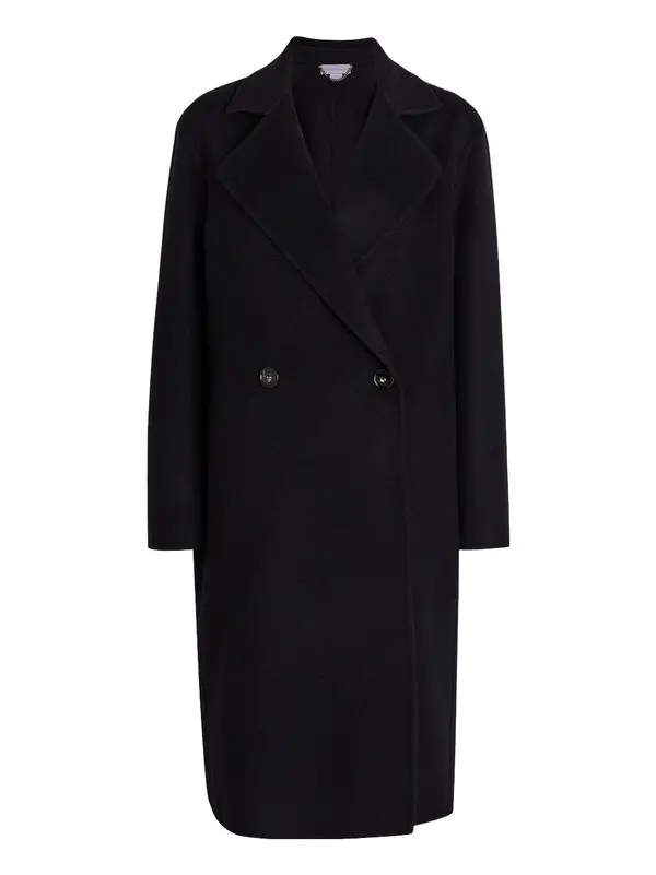Stella McCartney Wool Double-breasted Coat - Black