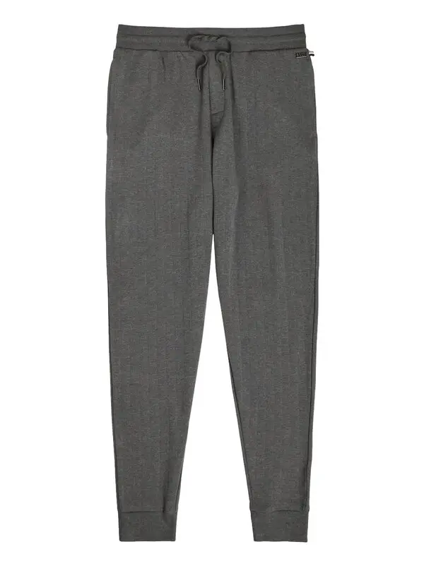 BOSS Tapered-leg Cotton-blend Sweatpants - Grey
