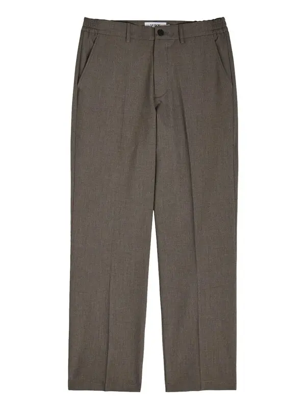WAX LONDON Bayham Houndstooth Tapered-leg Trousers - Brown