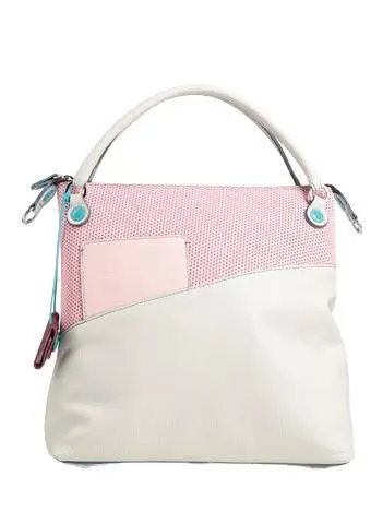 GABS Handbag In Calfskin With Floral Appliqués - Pink