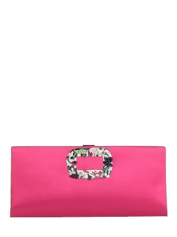 ROGER VIVIER Textile Clutch - Fuchsia