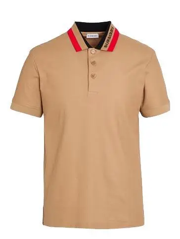 Burberry Polo Shirt Camel Size Cotton, Elastane - Beige