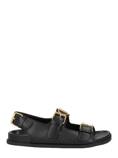 Valentino Garavani Leather Slingback Sandals - Black