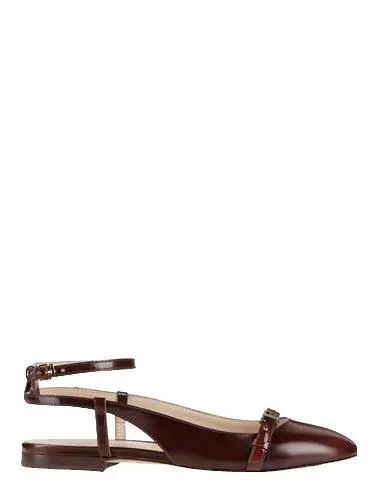 TOD'S Leather Slingback Ballet Flats - Brown