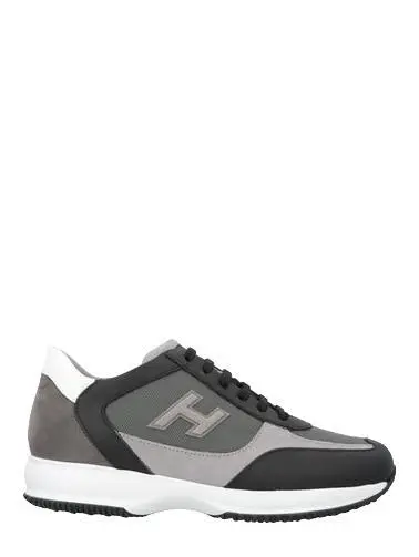 Hogan Leather And Textile Low-top Sneakers - Black