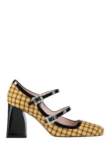 ROGER VIVIER Marigold Jacquard Mary Jane Pumps - Yellow