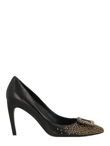 ROGER VIVIER Leather Pumps With Appliqués - Black