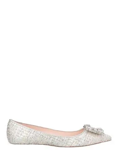 ROGER VIVIER Textile Ballet Flats - Silver