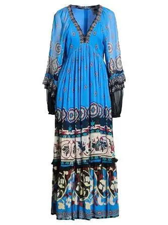 Farm Rio Flared Maxi Dress - Blue