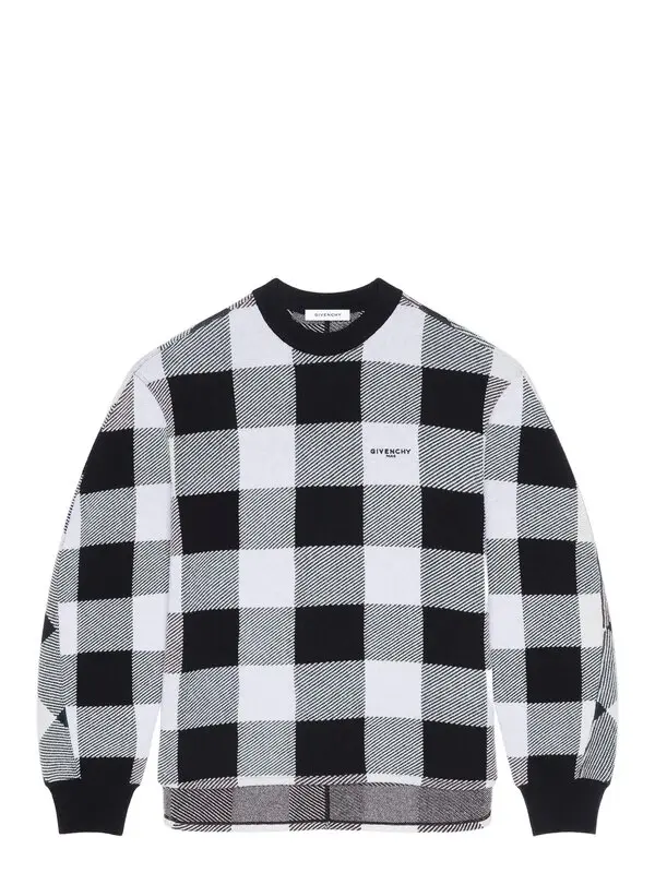 Givenchy Checked Wool Sweater - Black/white