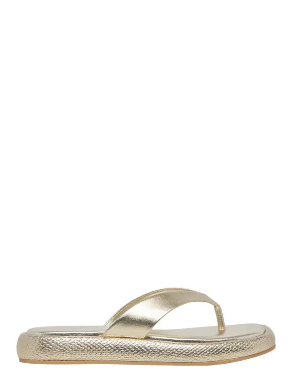 DOLCEVITA Adin Sandals - Platinum Distressed Leather