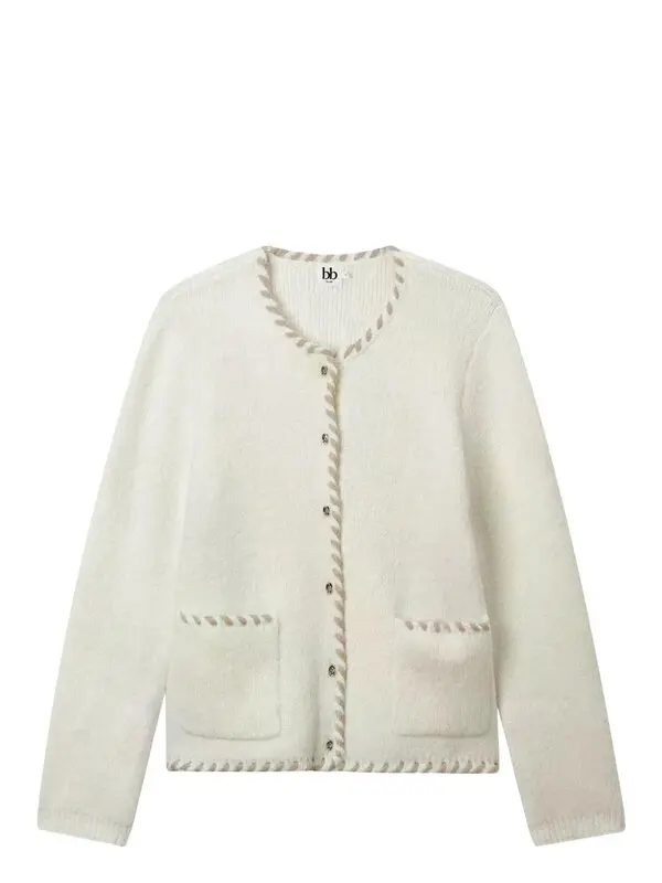 B+AB Round-neck Cardigan - White