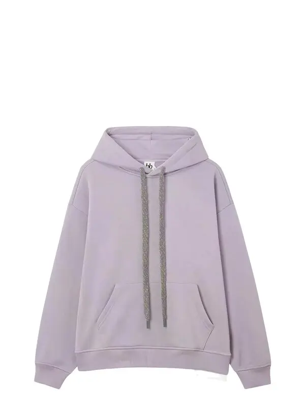 B+AB Drawstring Pocket Hoodie - Purple