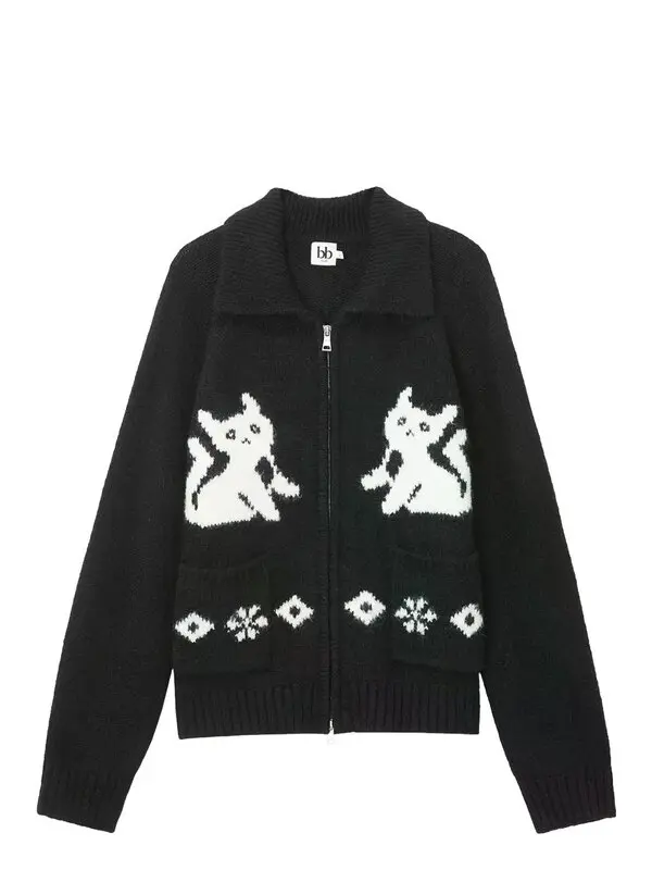 B+AB Graphic Cardigan - Black