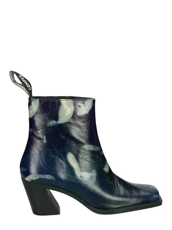 Camper Karole Square Toe Heeled Boots - Blue
