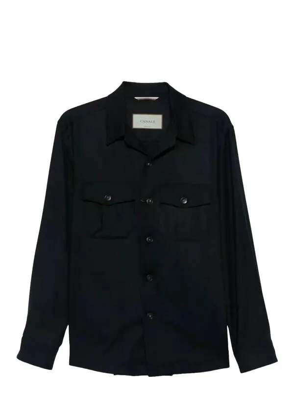 Canali Wool Overshirt - Blue