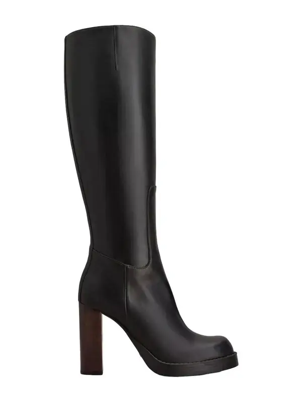 TOD'S 90mm Button Zip Boots - Black