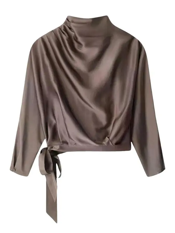 Staud Phoebe Silk Top - Brown