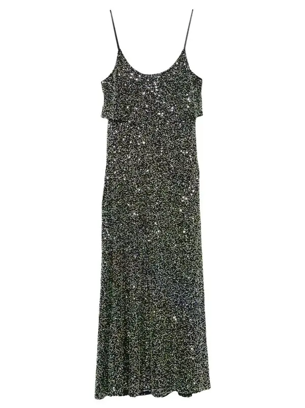 Rabanne Sequin-layered Midi Dress - Black