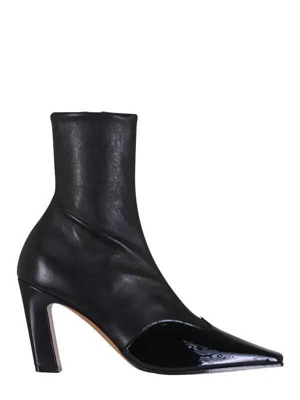 Khaite Leather Pointed Toe Boots - Black