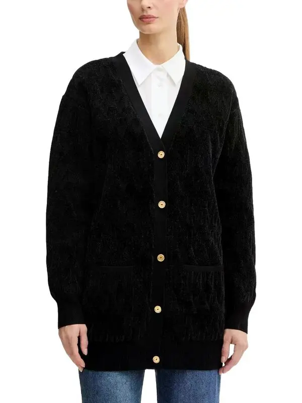 MARCIANO Monogram-pattern Cardigan - Black