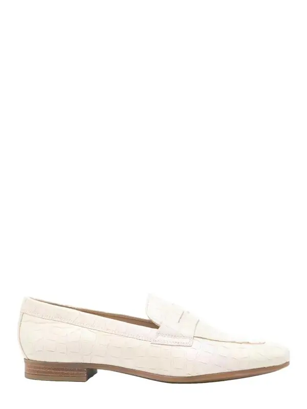 Geox Marlyna Croc-embossed Loafers - Neutrals