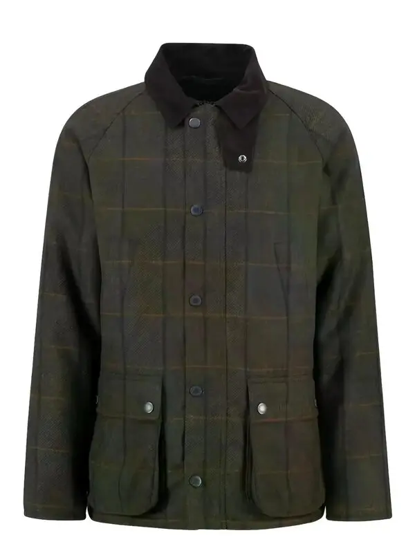 Barbour Checked Corduroy Collar Jacket - Green
