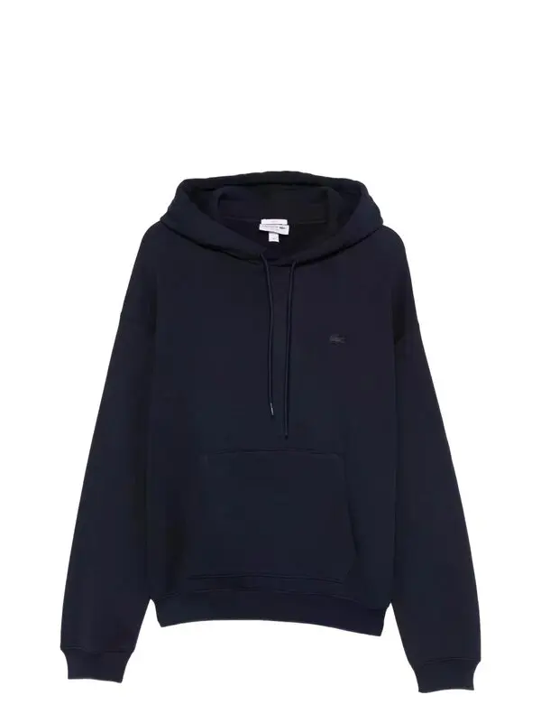 Lacoste Logo-appliqué Drawstring Hoodie - Blue