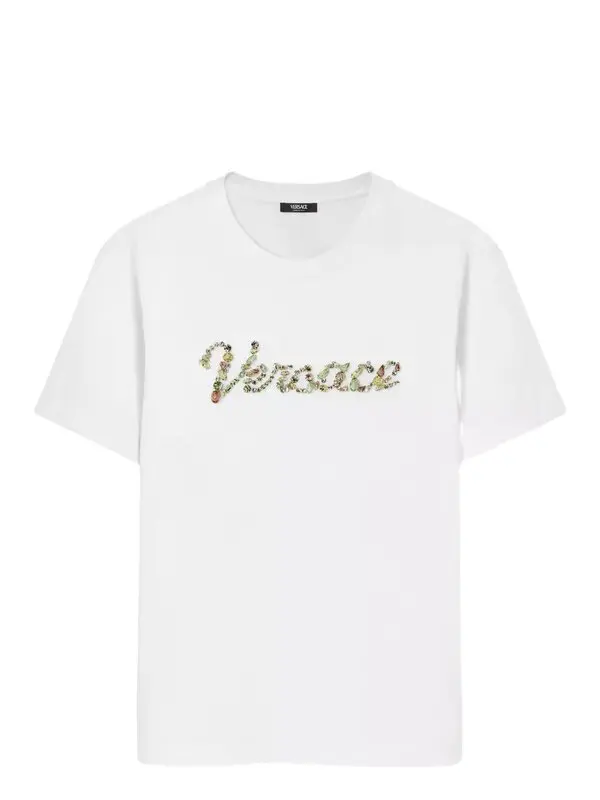 Versace Logo Cotton T-shirt - White