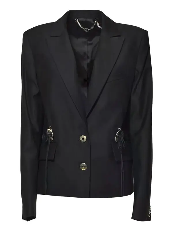 Rabanne Buttoned Blazer - Black