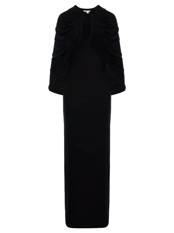 MANURI Kokon Draped-detail Dress - Black