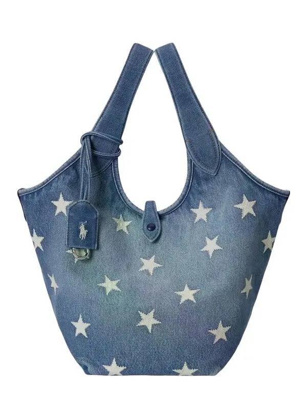 Polo Ralph Lauren Embroidered-star Tote Bag - Blue